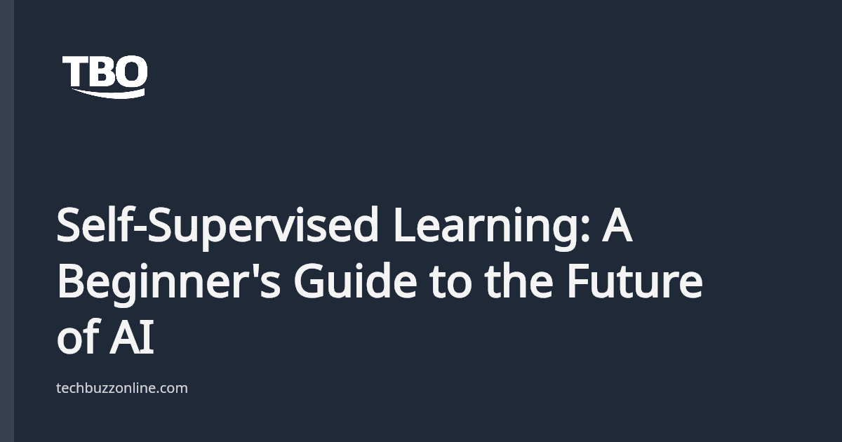 Self-Supervised Learning: A Beginner's Guide to the Future of AI - Tech Buzz Online