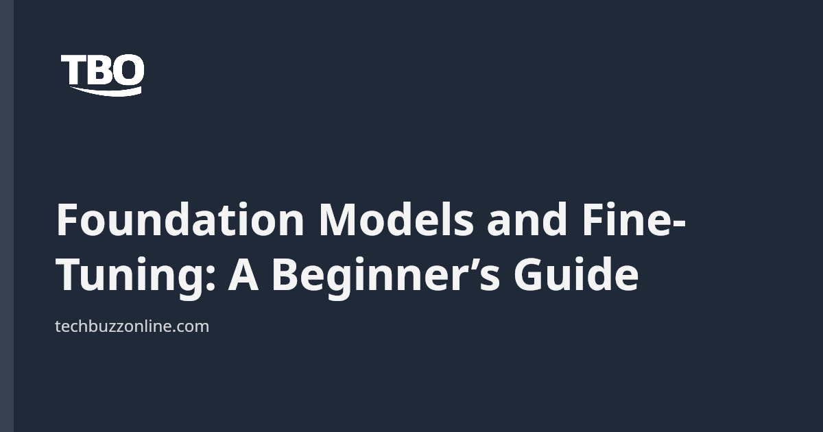 Foundation Models and Fine-Tuning: A Beginner’s Guide - Tech Buzz Online