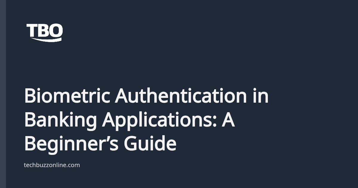 Biometric Authentication in Banking Applications: A Beginner’s Guide ...