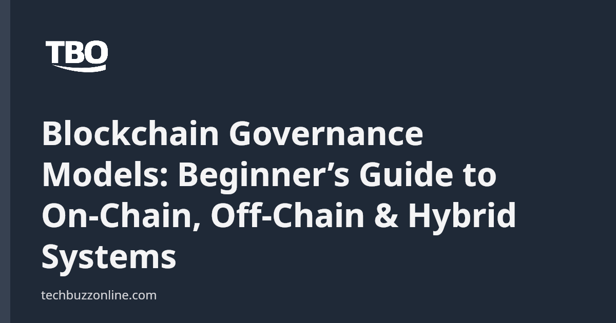 Blockchain Governance Models: Beginner’s Guide to On-Chain, Off-Chain & Hybrid Systems - Tech ...