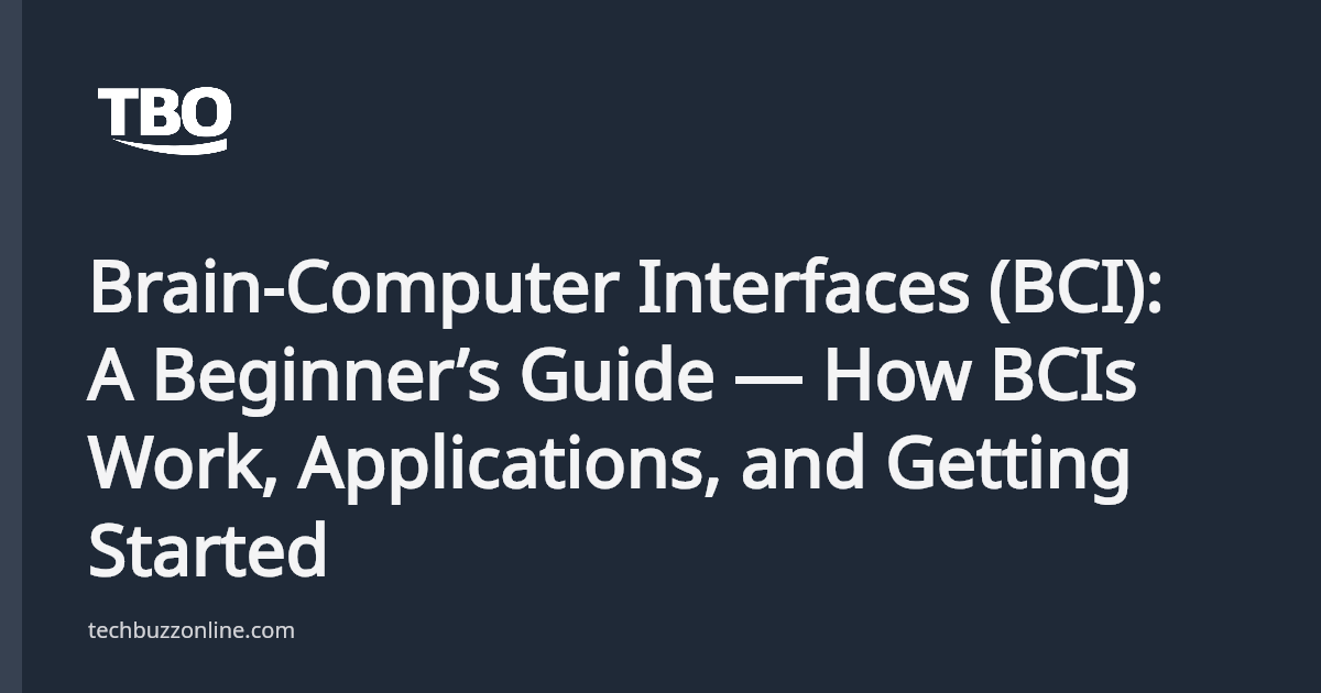 Brain-Computer Interfaces (BCI): A Beginner’s Guide — How BCIs Work ...