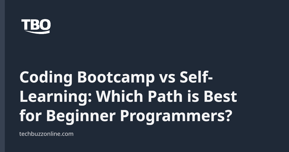Coding Bootcamp vs Self-Learning: Which Path is Best for Beginner Programmers? - Tech Buzz Online
