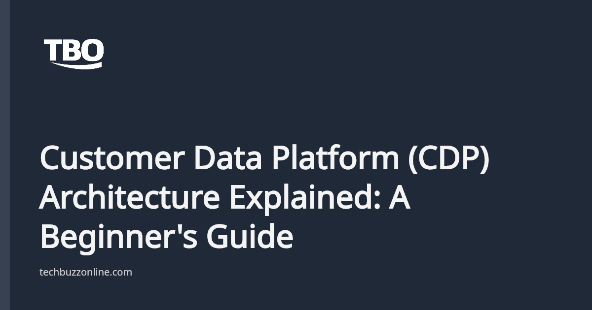 Customer Data Platform (CDP) Architecture Explained: A Beginner's Guide - Tech Buzz Online