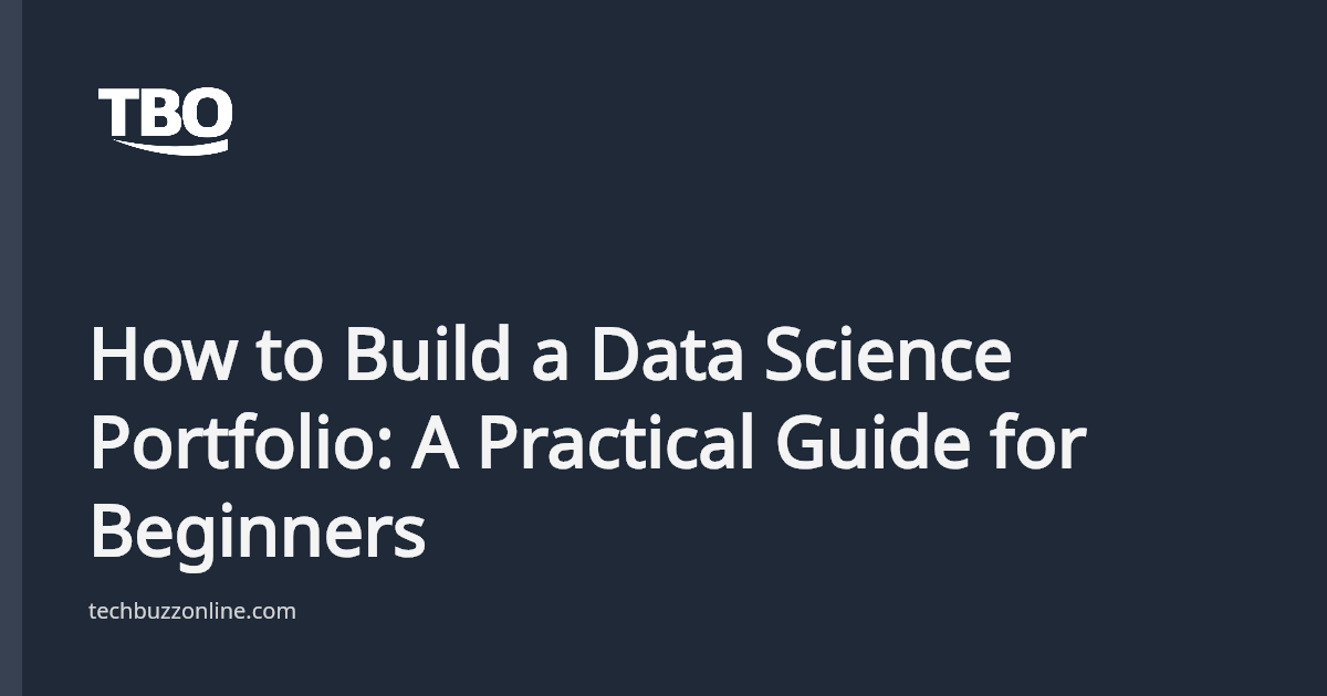 How to Build a Data Science Portfolio: A Practical Guide for Beginners ...
