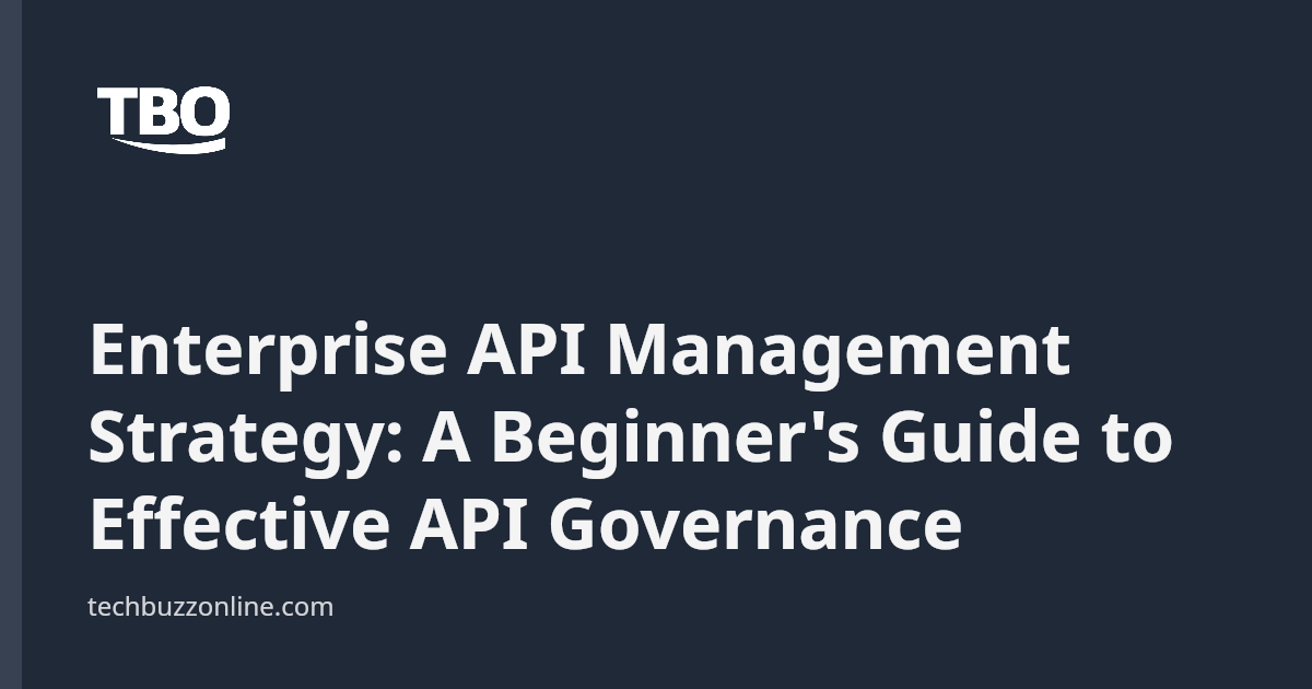 Enterprise API Management Strategy: A Beginner's Guide to Effective API ...