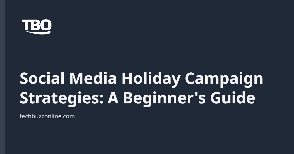 Social Media Holiday Campaign Strategies: A Beginner's Guide - Tech ...