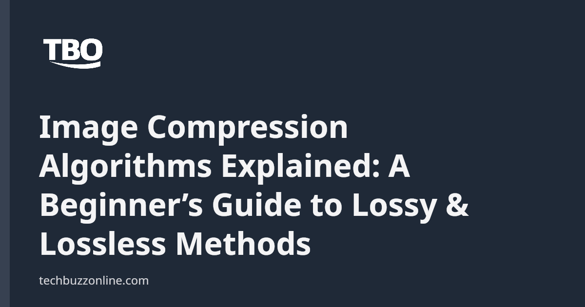 Image Compression Algorithms Explained: A Beginner’s Guide to Lossy & Lossless Methods - Tech ...