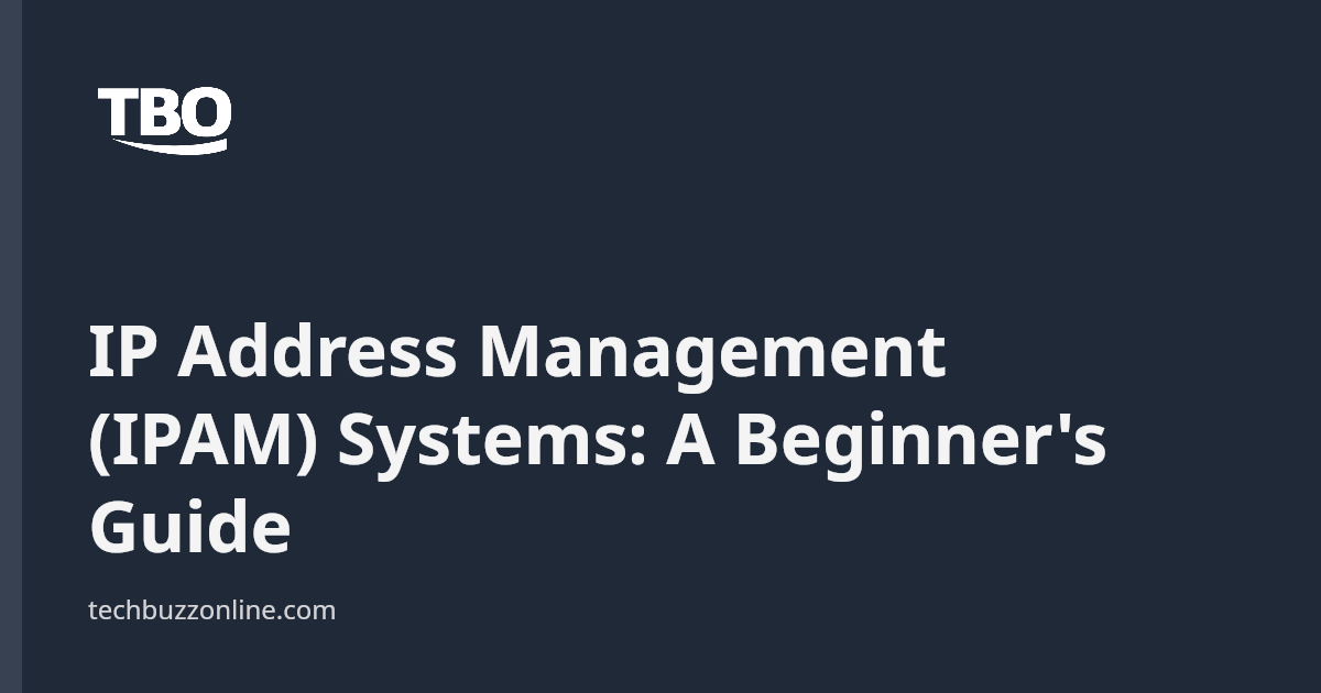 IP Address Management (IPAM) Systems: A Beginner's Guide - Tech Buzz Online