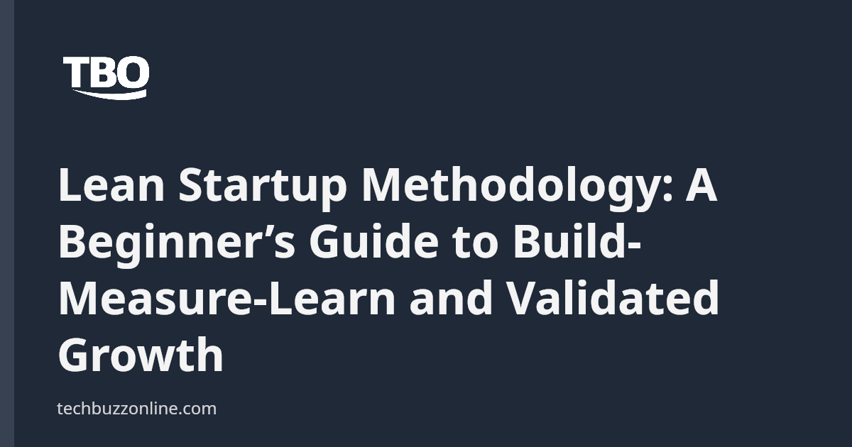 Lean Startup Methodology: A Beginner’s Guide to Build-Measure-Learn and Validated Growth - Tech ...