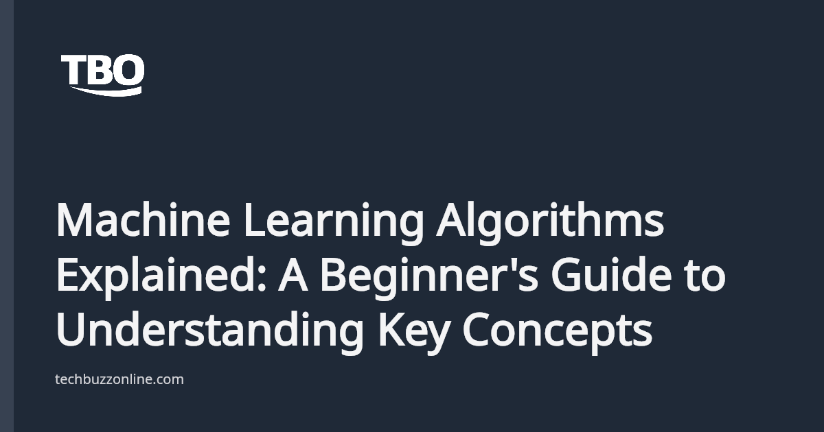 Machine Learning Algorithms Explained: A Beginner's Guide to ...