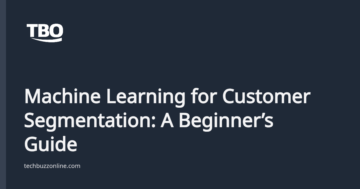 Machine Learning for Customer Segmentation: A Beginner’s Guide - Tech Buzz Online