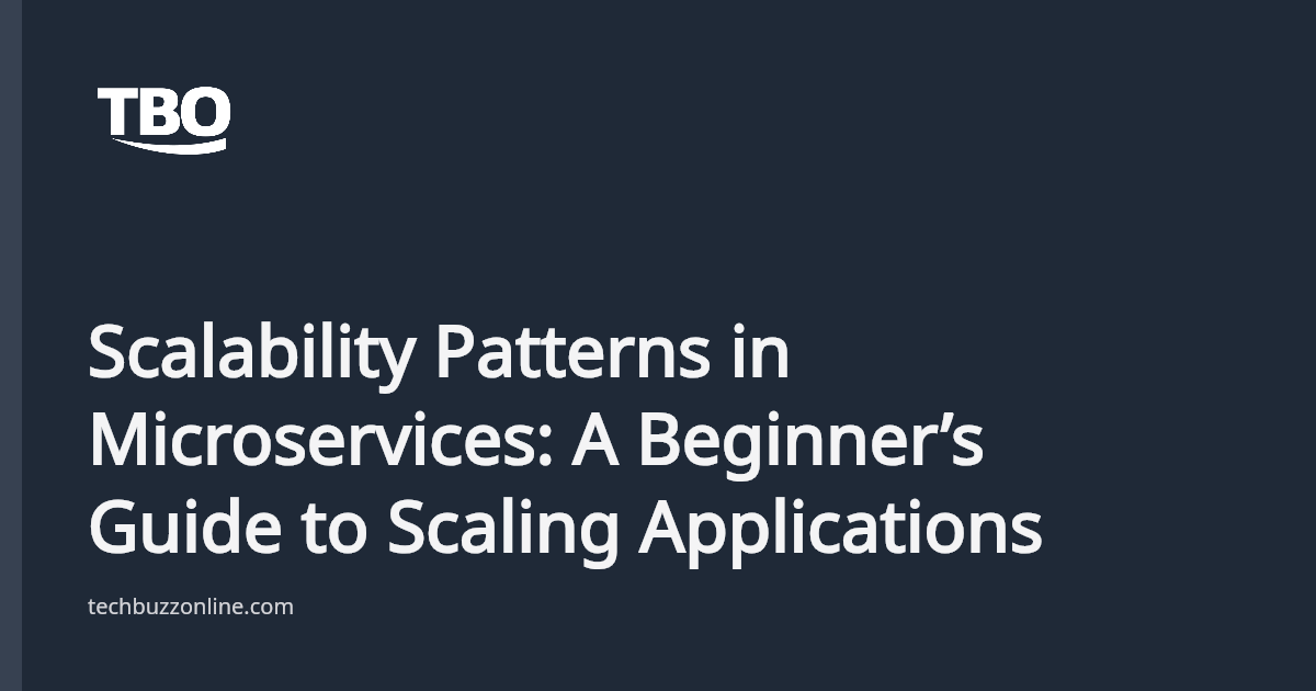 Scalability Patterns in Microservices: A Beginner’s Guide to Scaling Applications - Tech Buzz Online