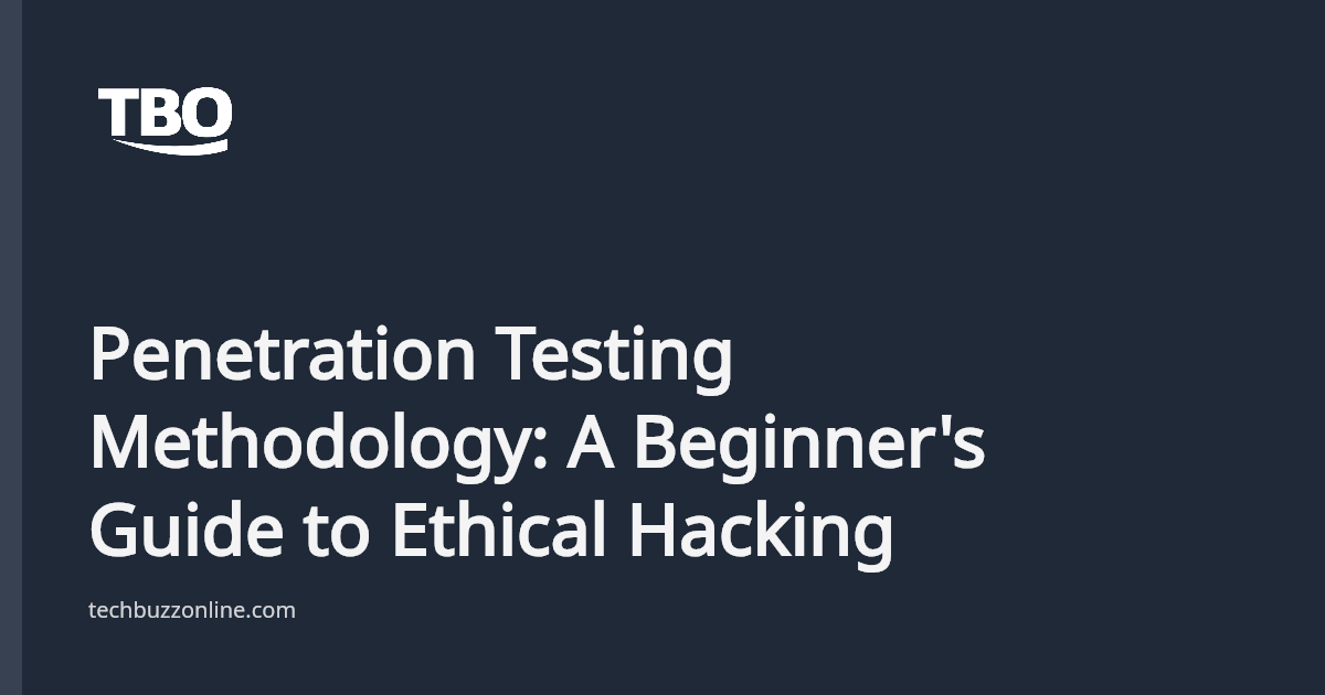 Penetration Testing Methodology: A Beginner's Guide to Ethical Hacking ...