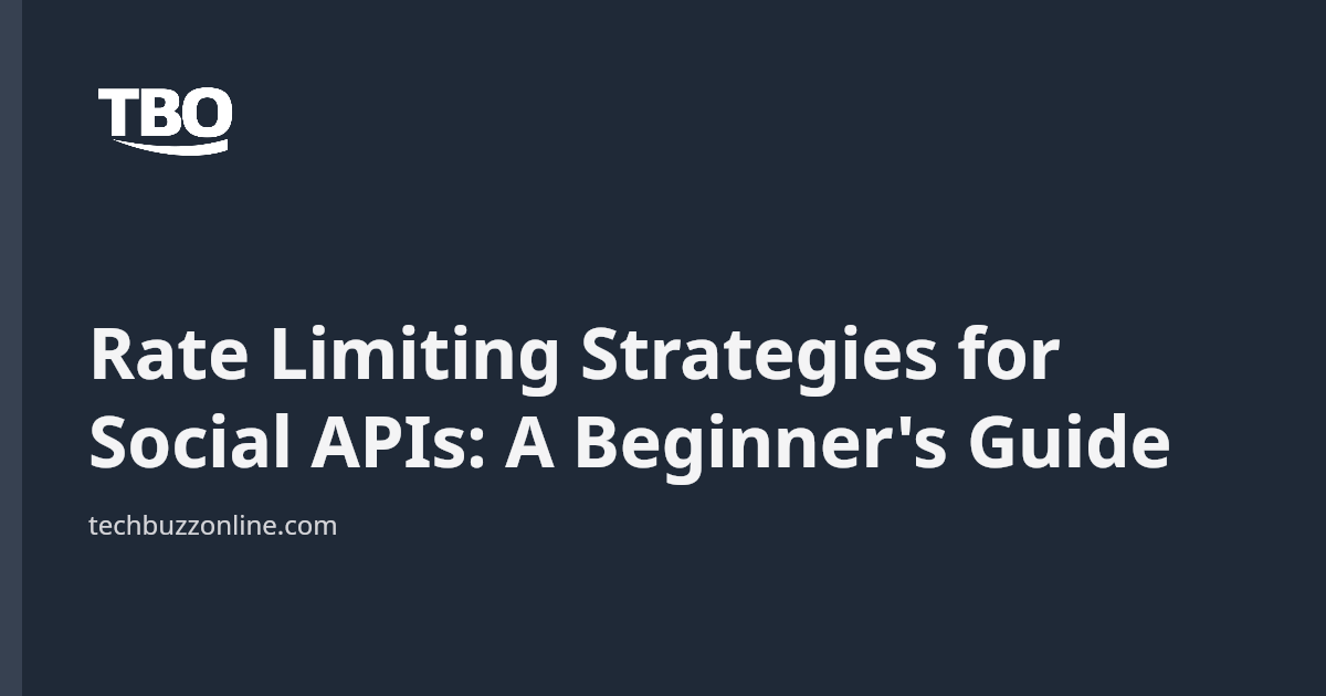 Rate Limiting Strategies for Social APIs: A Beginner's Guide - Tech ...