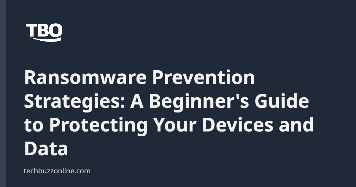 Ransomware Prevention Strategies: A Beginner's Guide to Protecting Your ...